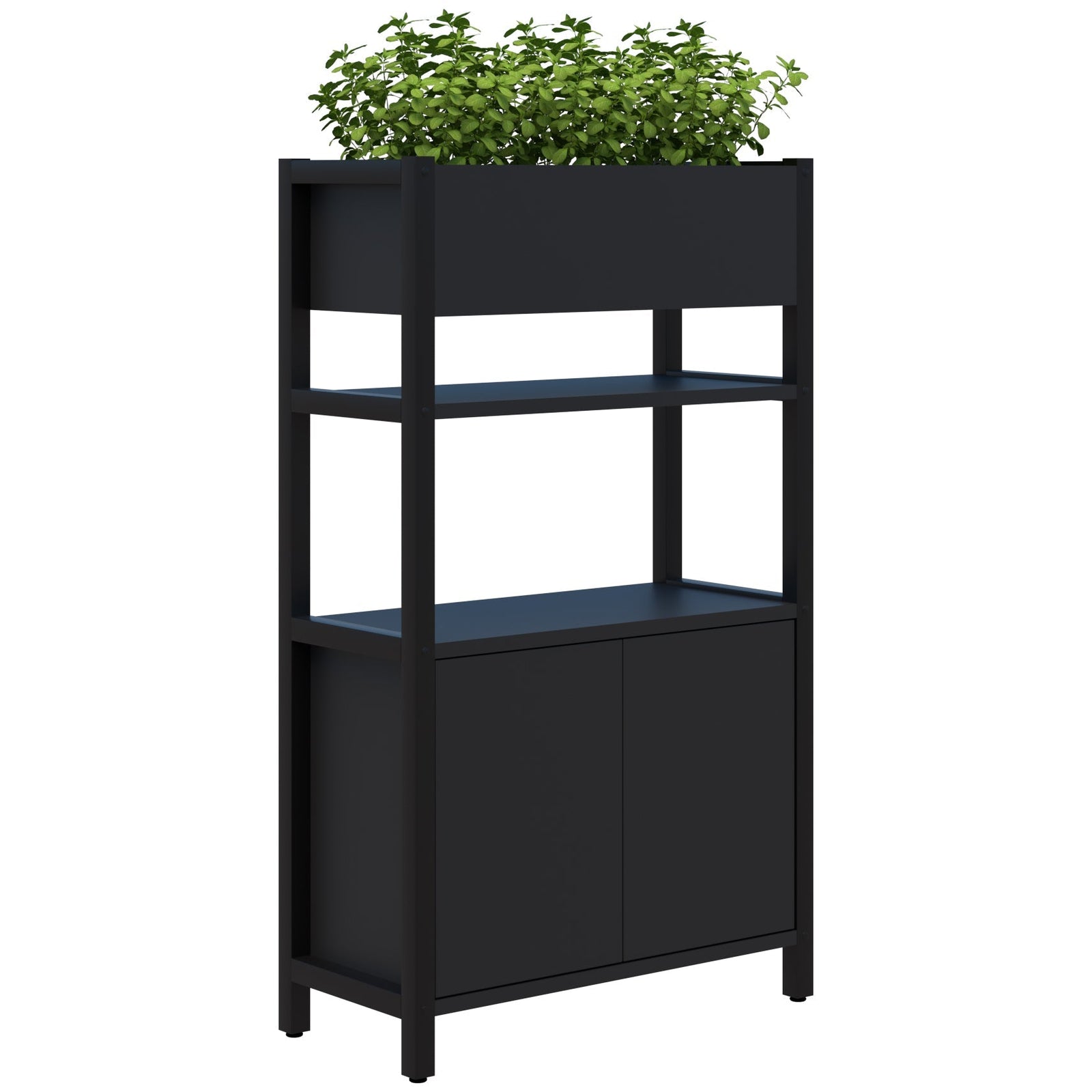 Grid 40 Storage / Planter Display Wall - 4 Tier Unit