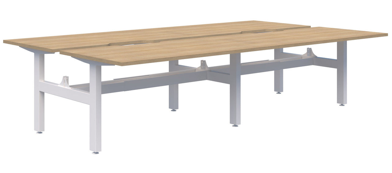 Summit II Fixed Height Back-to-Back 4 Pod Desk | NZ Wide