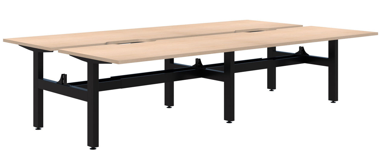 Summit II Fixed Height Back-to-Back 4 Pod Desk | NZ Wide