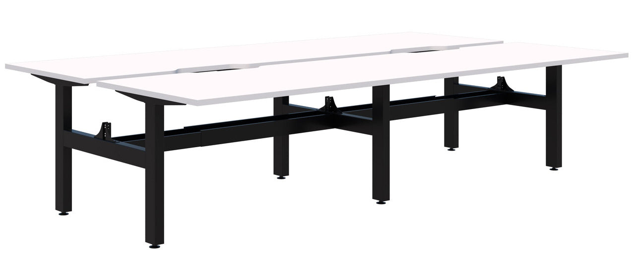 Summit II Fixed Height Back-to-Back 4 Pod Desk | NZ Wide